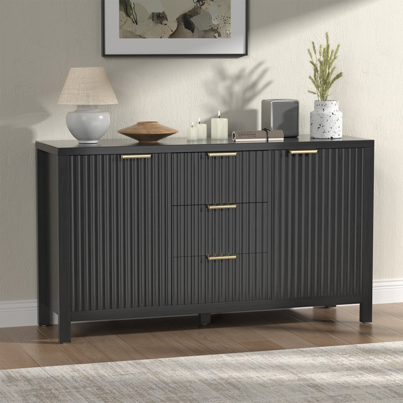Ebern Designs 47.2" Wide 3 Drawer Sideboard & Reviews | Wayfair